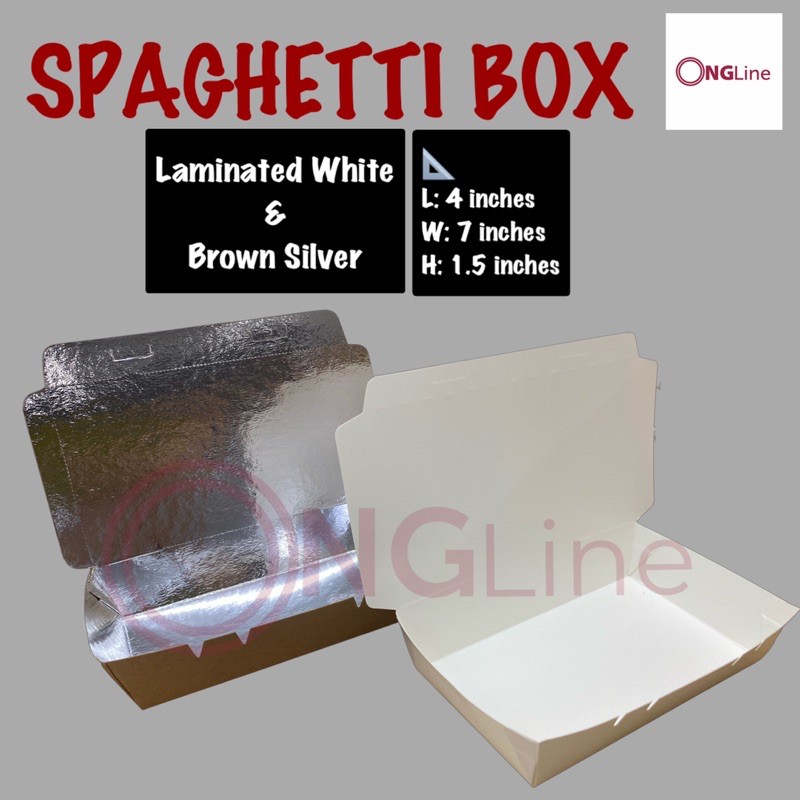100 pcs. | Spaghetti Box | Meal Box | Take Out Tray Box | Shopee ...