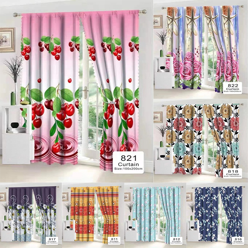 1pcs Sale New Star Design Kurtina Plain Curtain Window Home Decor ...