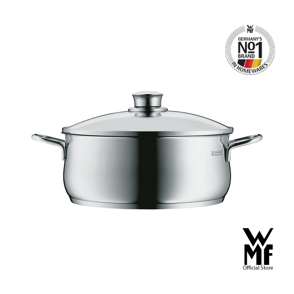 WMF Diadem Plus Braising Pan with Lid 24cm | Induction Safe | Oven Safe ...