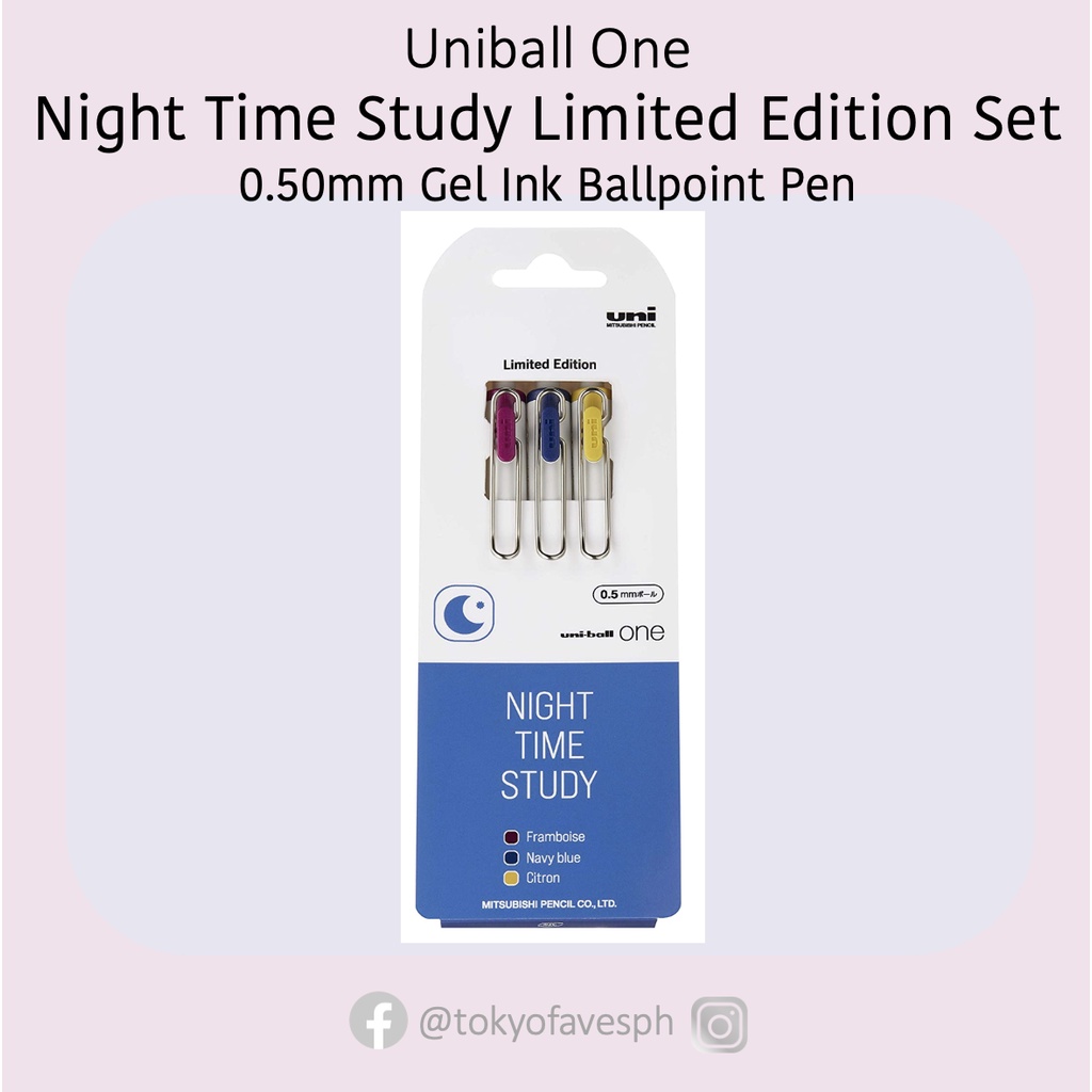 Uni-Ball One Gel Ink Ballpen Limited Edition Set - Night Time Study ...