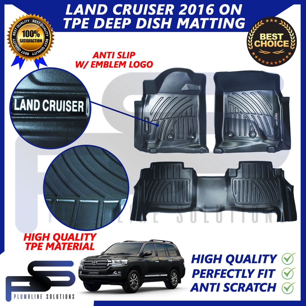TPE Deep Dish for Toyota Land Cruiser 2016 - 2021 Deep Dish Car Matting ...