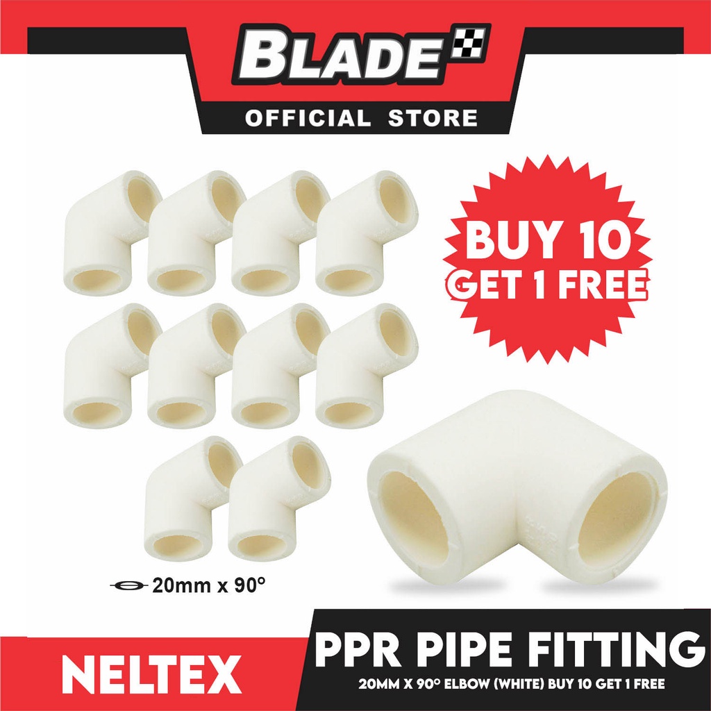 Buy 10 Get 1 Free! Neltex PPR PVC Fitting Pipe Elbow 90degree 20mm (1/2 ...
