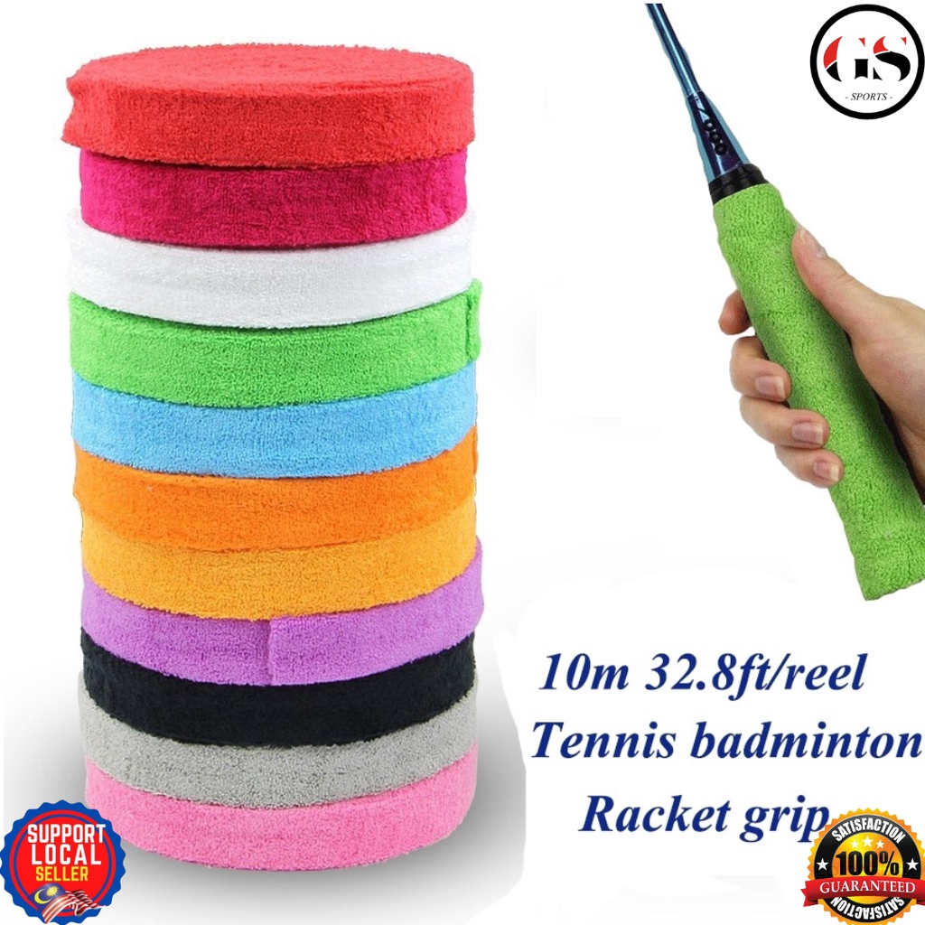 Badminton Racket Cotton Towel Roll grip 10 meter 5M Kain absorb sweat ...