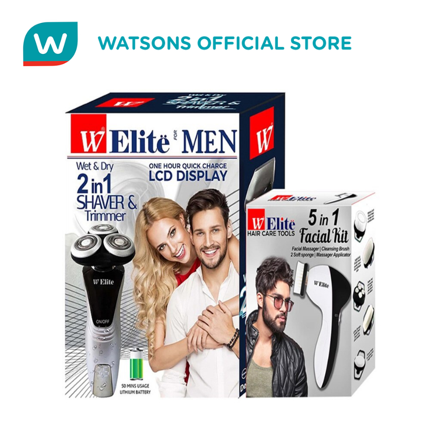 W ELITE 2 In 1 Shaver N Facial Kit | Shopee Philippines