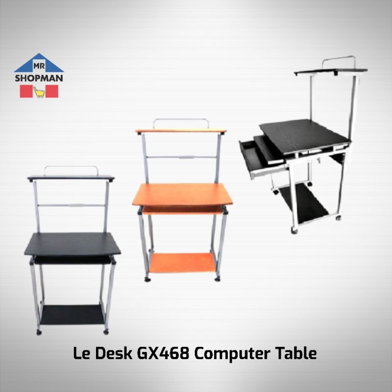 Le Desk GX468 w/ Keyboard Drawer Wood LeDesk Computer Office Table ...