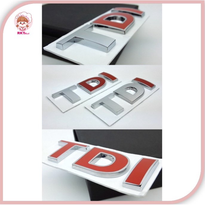 Rkt_Mall TDI Car Modification Badge Emblem Decal 3D Logo Sticker ...