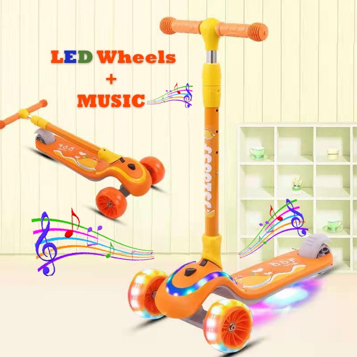 Electric Skuter Scooter Children Adjustable Balance 3 Rounds Of Four ...