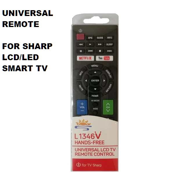UNIVERSAL SHARP Aquos TV LCD LED Smart TV Remote Control with Netflix ...