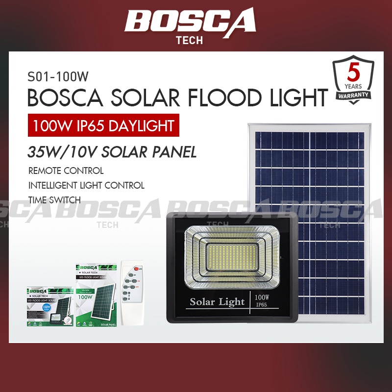 BOSCA 5 years WARRANTY 100W SOLAR LED OUTDOOR FLOOD LIGHT street lamp ...