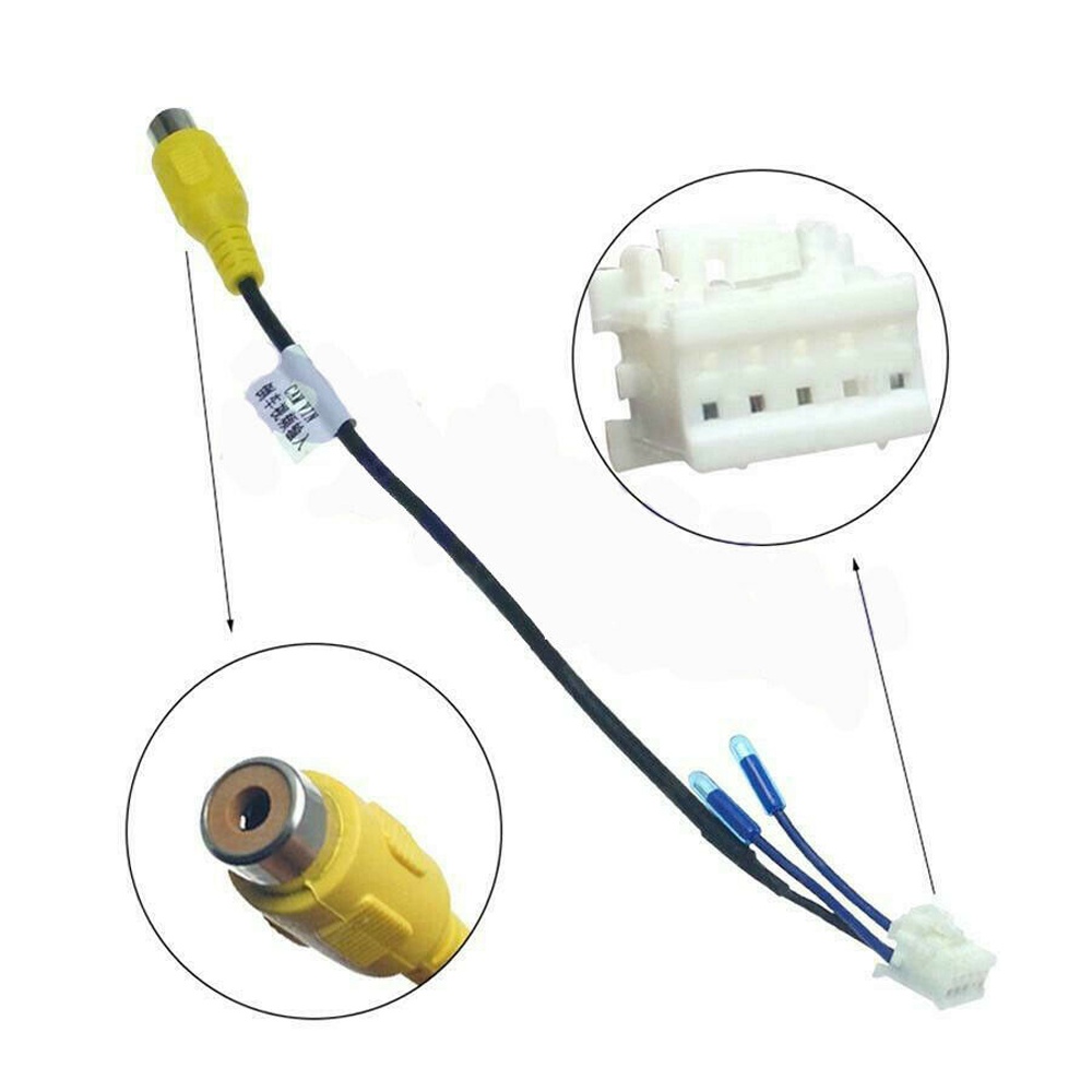 Car RCA Reversing Rear View Cable Adaptor For Car Stereo Radio DVD ...