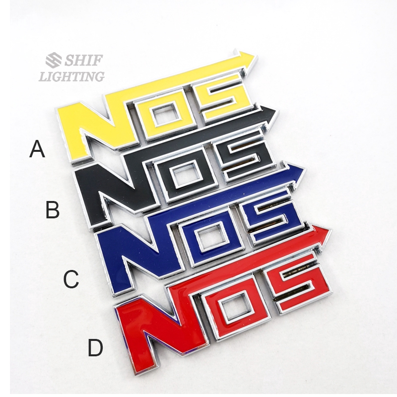 1 x Metal NOS Nitrous Oxide Systems Logo Car Auto Decorative Emblem ...