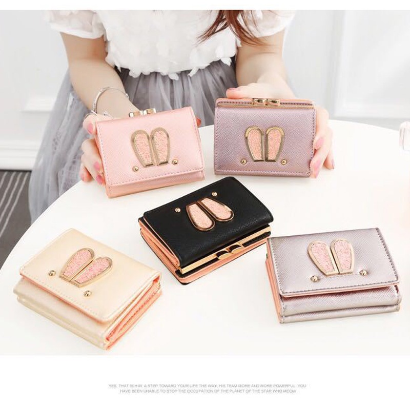 Female Student Wallet Cute Rabbit Ear Coin Purse Multifunctional Card ...