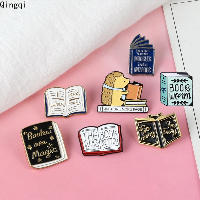 Books Are Magic Enamel Pins Reader Brooches Badges Lapel Pins Gift for ...