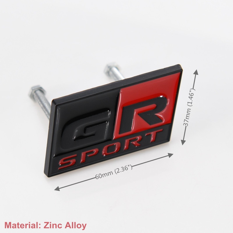 3D Car Emblem Sticker GR SPORT Front Hood Grille & Rear Trunk ...
