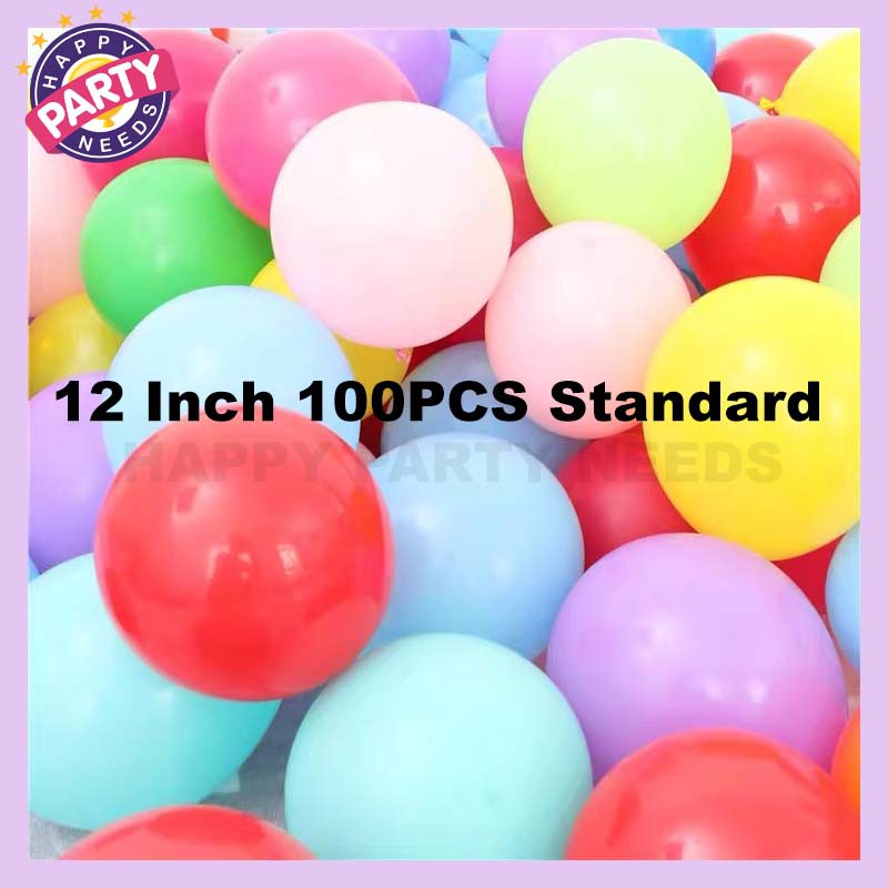 12 Inches 100PCS Standard Ordinary Balloons For Birthday Party ...