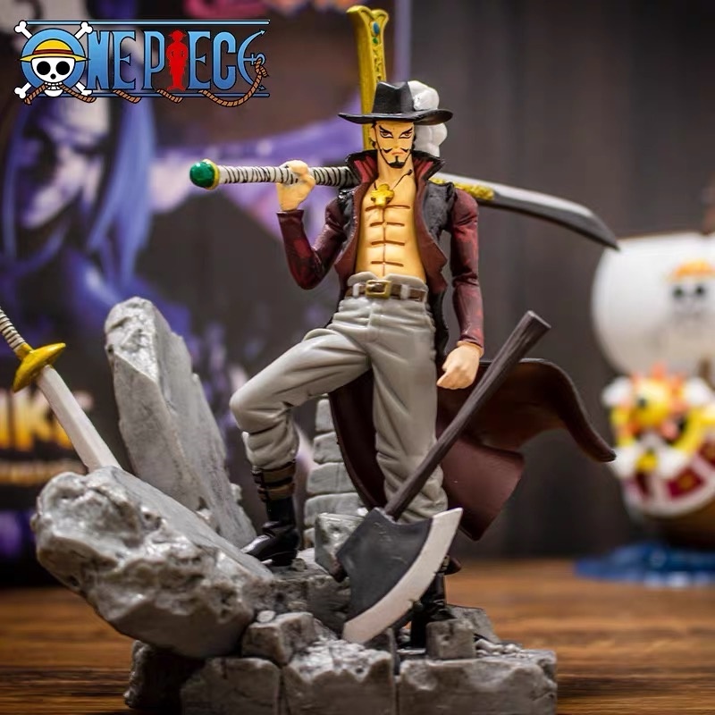 kkaabb 16cm One Piece Hawk-eye Mihawk action figure collectibles anime ...
