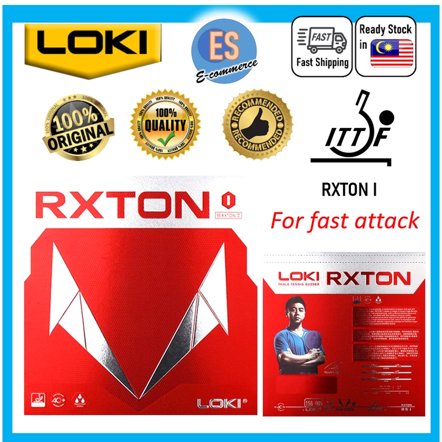 LOKI RXTON 1 Table Tennis Rubber Semi-sticky Fast Attack WANG HAO LOKI ...
