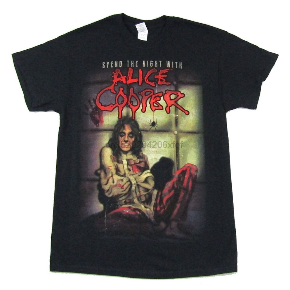 Alice Cooper Were All Crazy Black T Shirt New Official Spend The Night ...