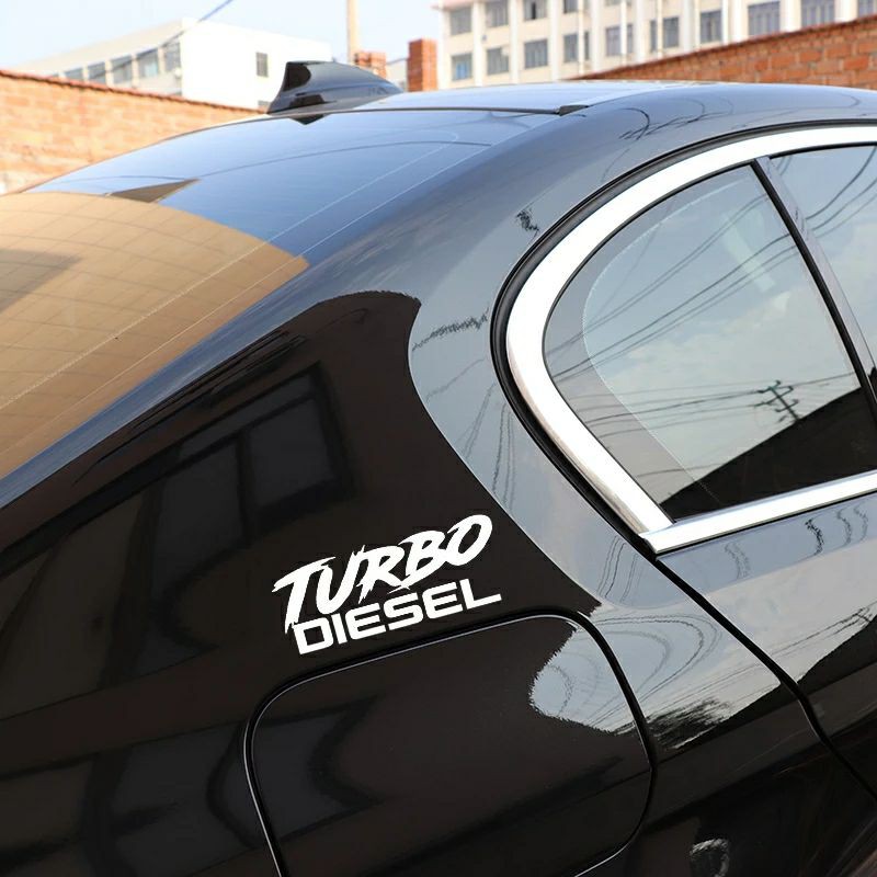 Turbo diesel Cutting stickers for car windows and bodies, motorbikes ...