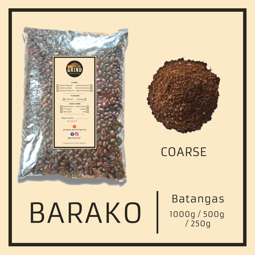 Barako Coffee - Batangas (250g, 500g, 1000g) | Shopee Philippines