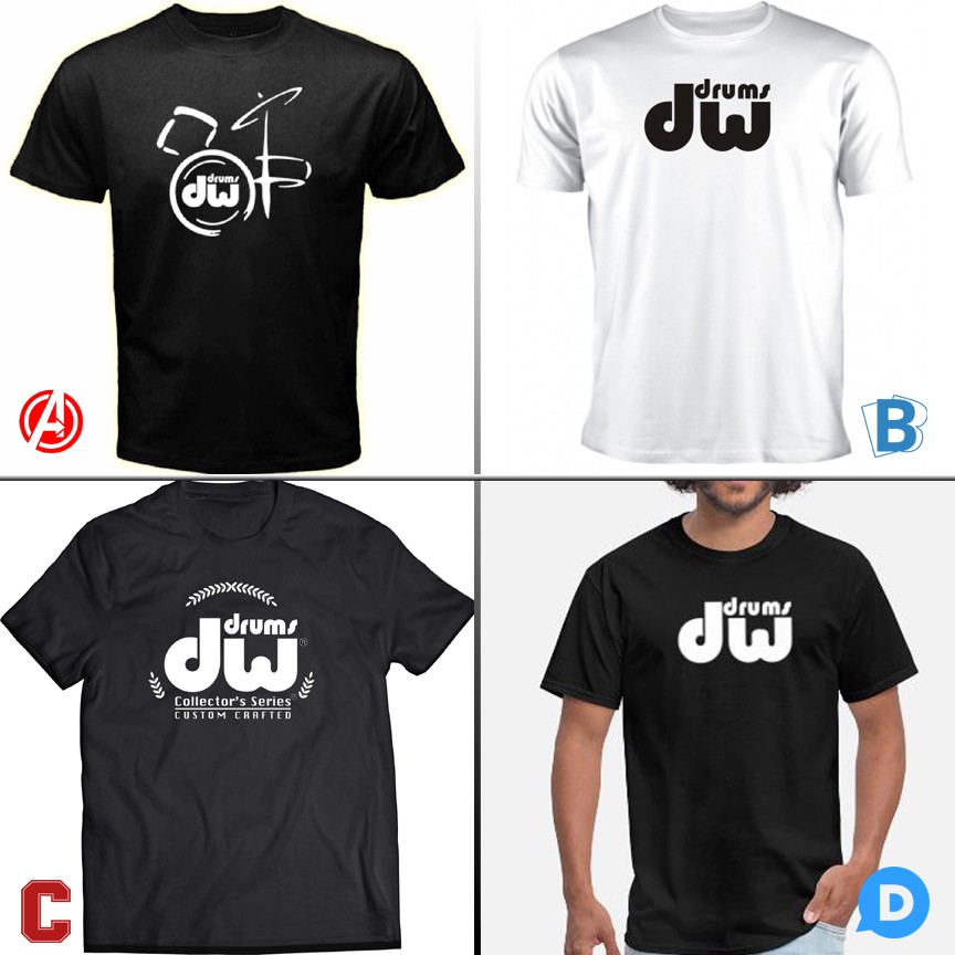T-shirt DW Drum Music Instrument Logo | Shopee Philippines