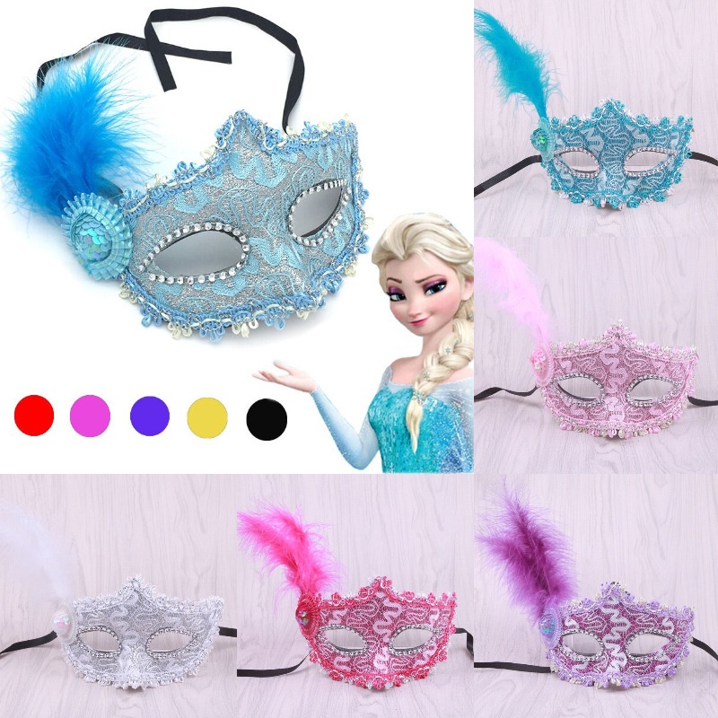 Snow and Ice Princess Mask Christmas Half Face Party Masquerade Dance ...