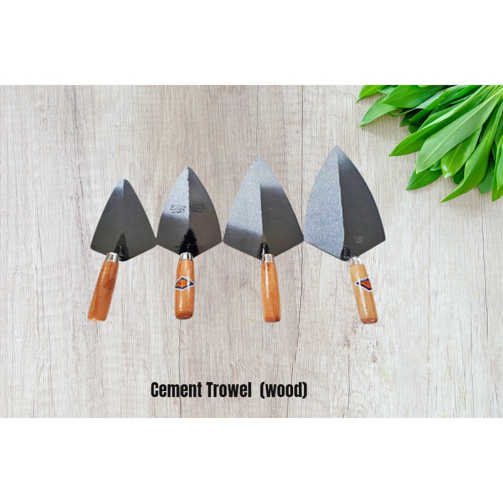 Cement Trowel With Wood Handle 5'' , 6'' , 7'', 8'' , 9'' (heavy duty ...
