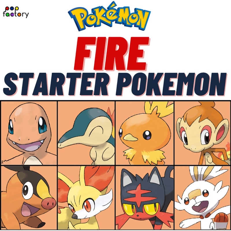 FIRE TYPE Starter Pokemon TCG Cards Generation 1 to 8 | Shopee Philippines
