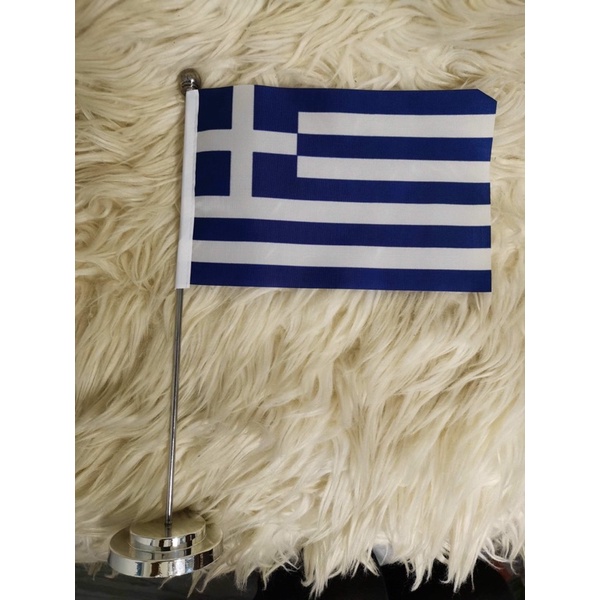 Greece Table Top Flag (Metal Stand) | Shopee Philippines