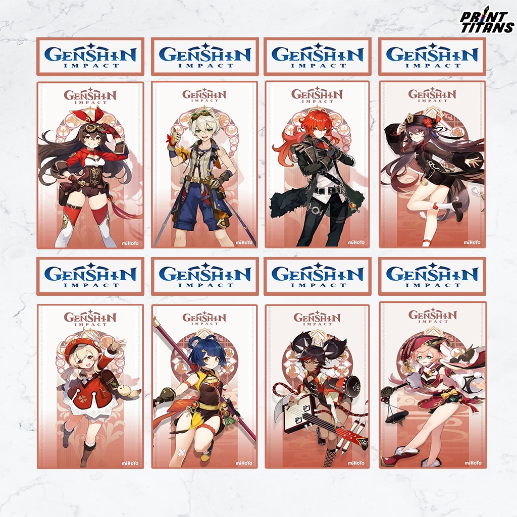 Ref Magnet Genshin Impact - Fridge Magnet - Pyro Characters Design ...
