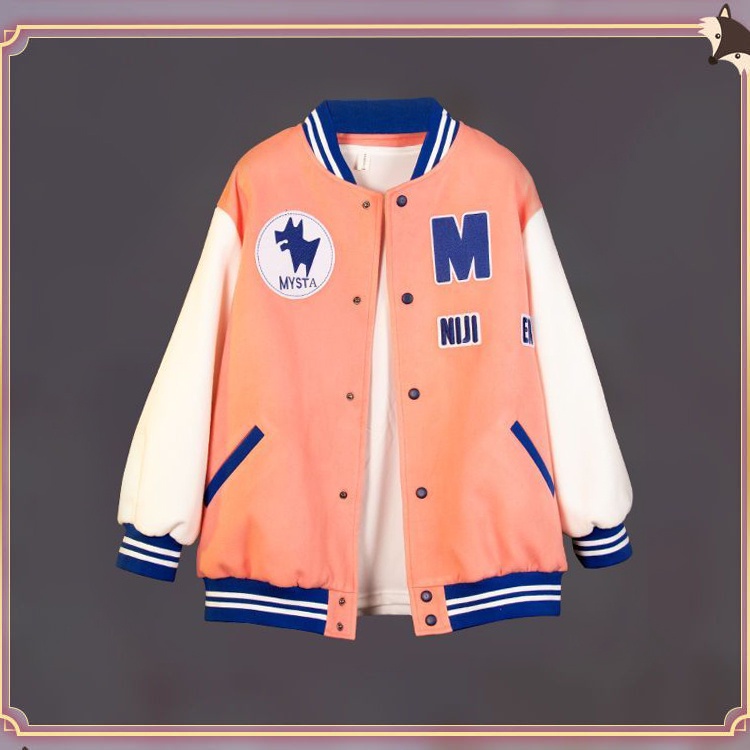 Hololive Vtuber Mysta Rias Cosplay Coat Costume Jacket Baseball Uniform ...