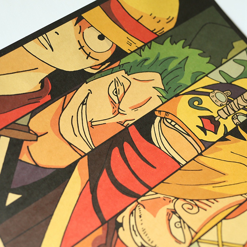 Classic Anime One Piece Protagonist Portrait Collection Poster Kraft ...