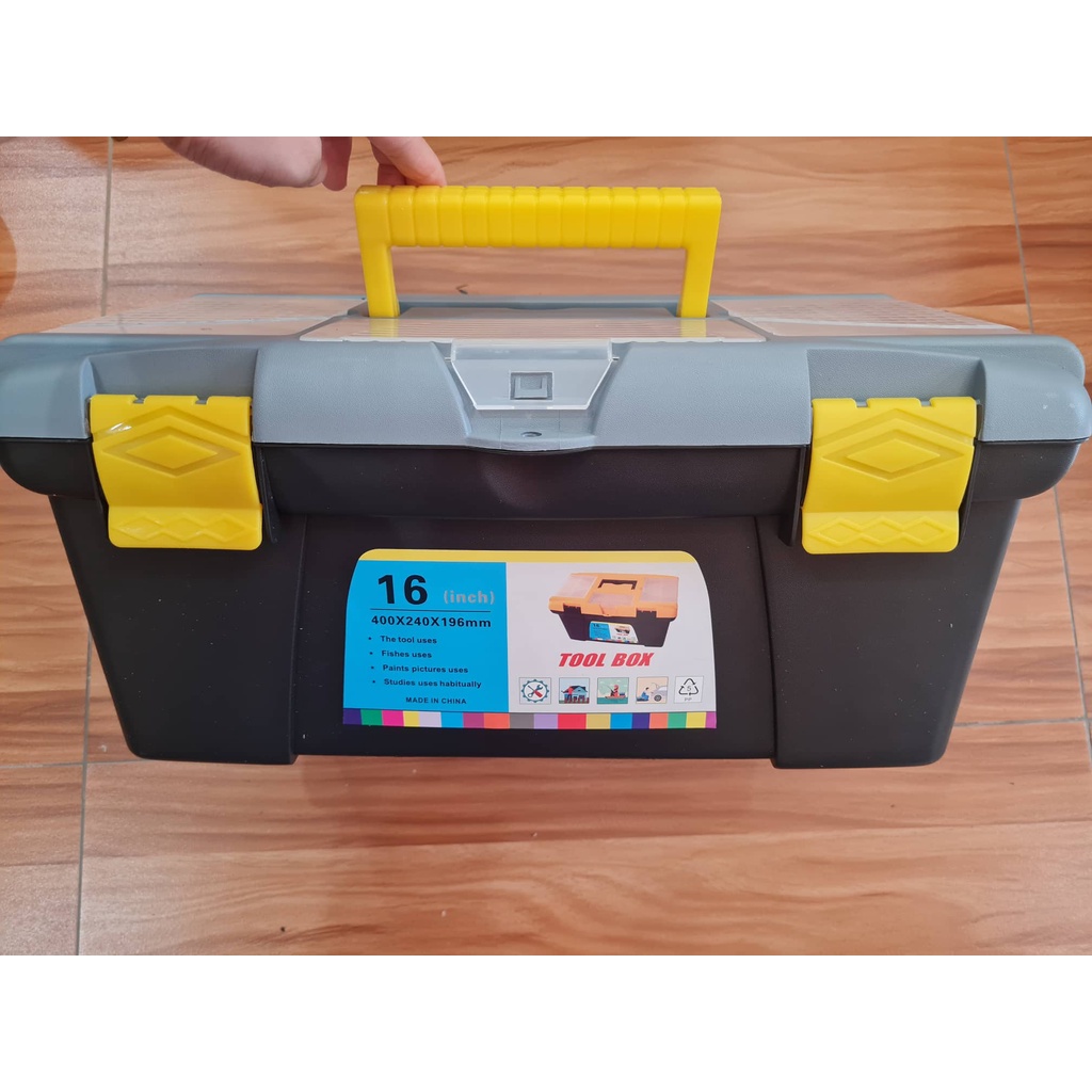 Tool Box Large 16" Heavy Duty Multi Purpose Tool Box / PVC Tool Kit / Tool Storage (per pc ...