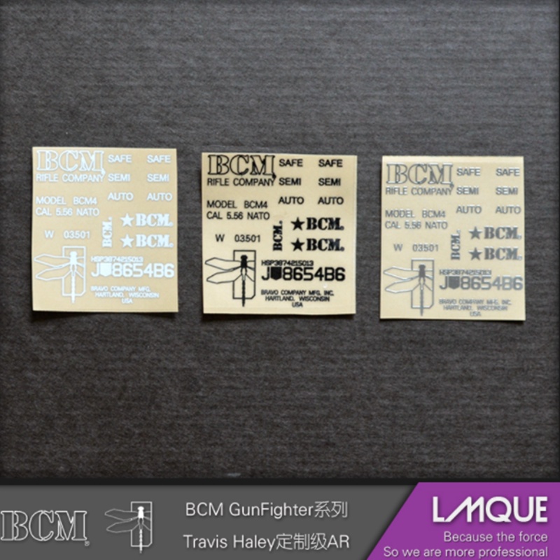 TTI BCM metal sticker is suitable for m4/SCAR/ LDT416/ak74U/metal ...