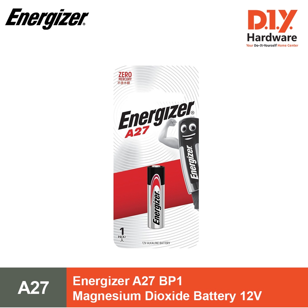 Energizer A27 BP1 Magnesium Dioxide Battery 12V | Shopee Philippines