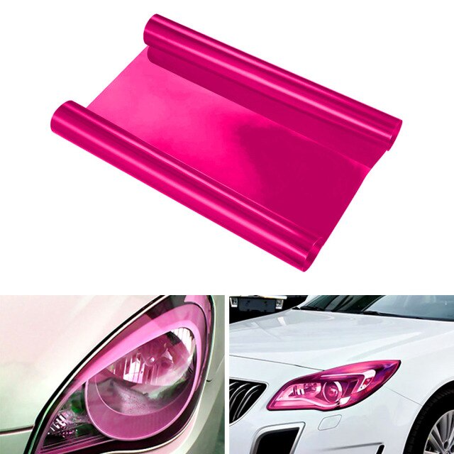 Motorcycle / Car Headlight Sticker PINK Skolate Smoke Hybrid Glossy ...