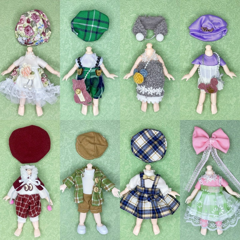 Clothes for 1/8 16-17 cm Doll Dress Up Skirt Set Children Girls DIY ...