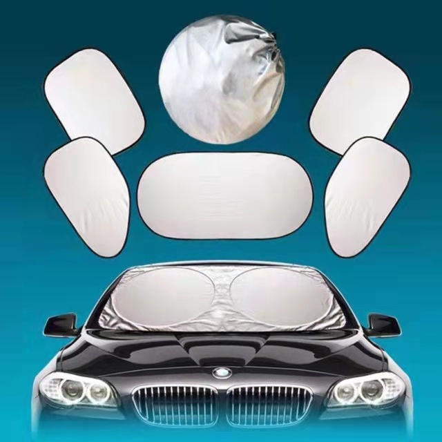 HOB 6pcs Set Car Interior Window Sun Shade Windshield UV Heat Shield ...