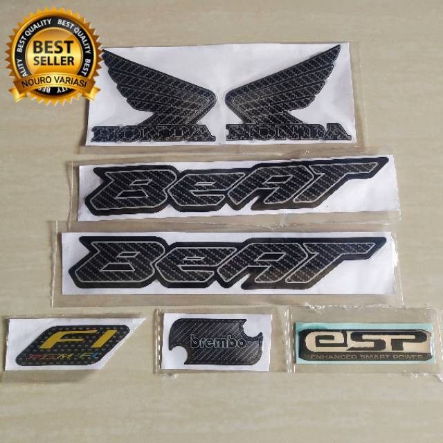 HITAM 3d embossed emblem with HONDA BEAT MASTER ESP WINGS THAILAND ...