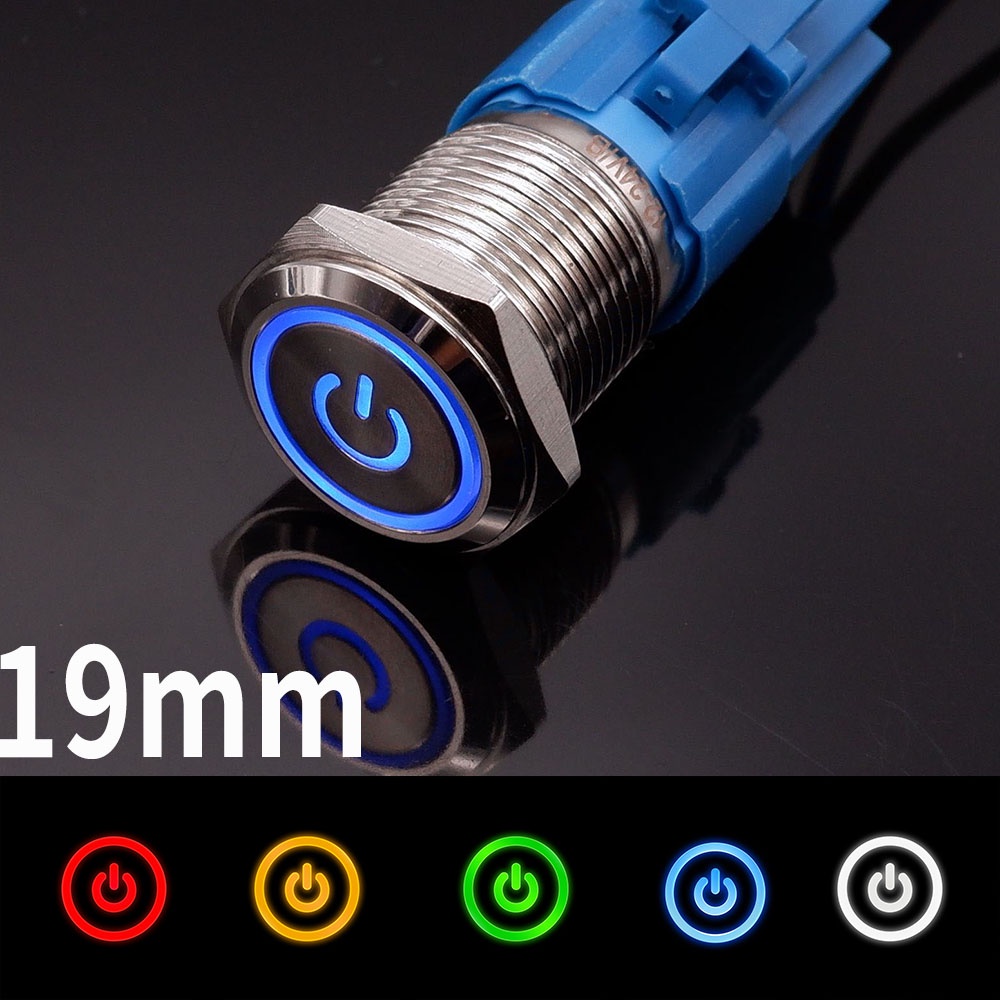 19mm Metal Push Button On Off Switch Power Light Car Buttons Control ...