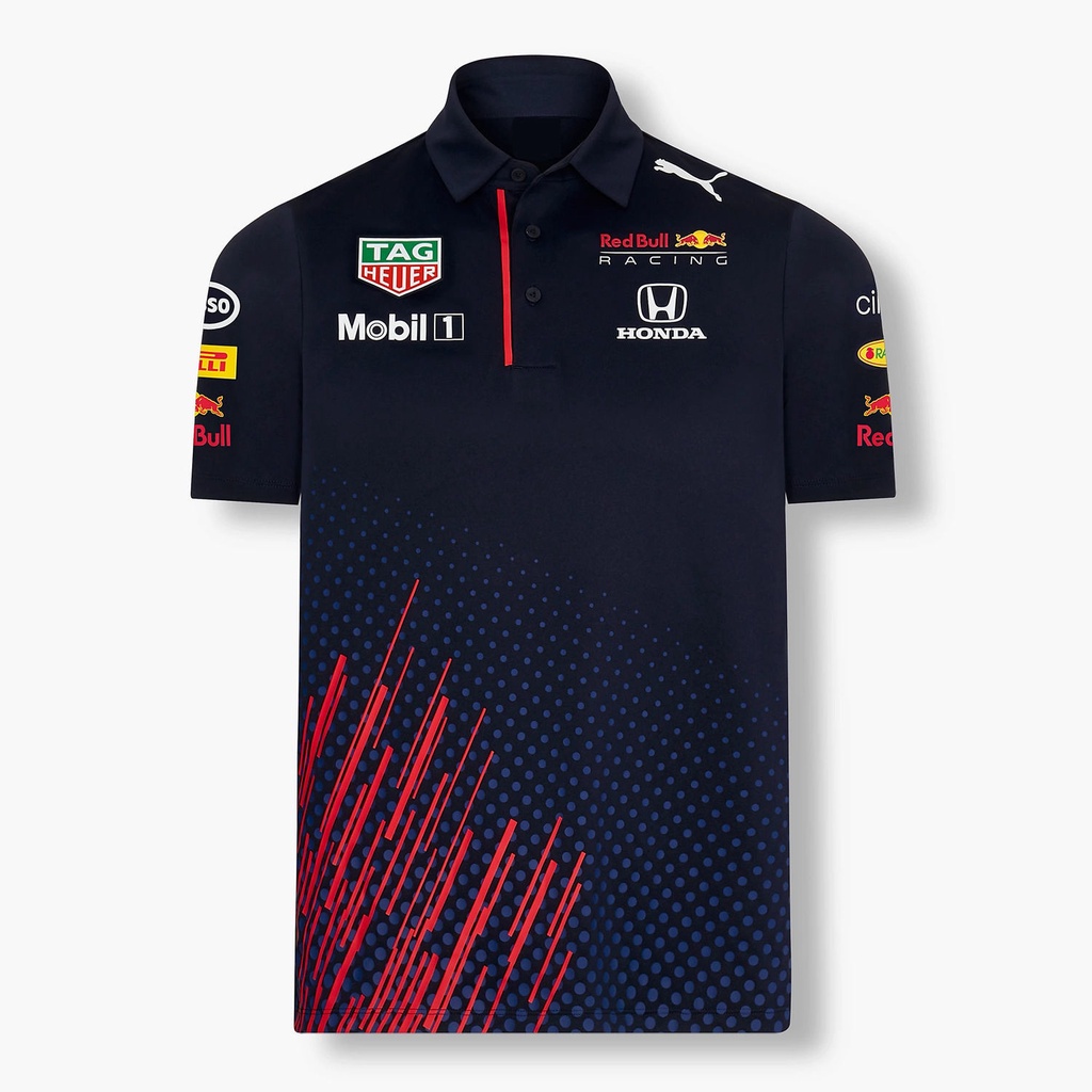 2021 New F1 Racing Suit RED BULL Team HONDA Short Sleeve Lapel Polo ...