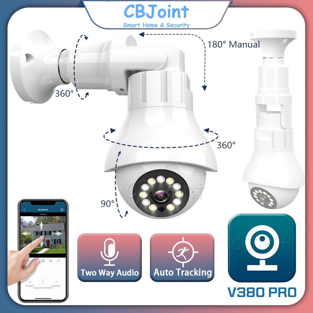 V380 Pro CCTV Wireless CCTV Bulb CCTV WIFI CCTV Fish eye Camera Bulb ...