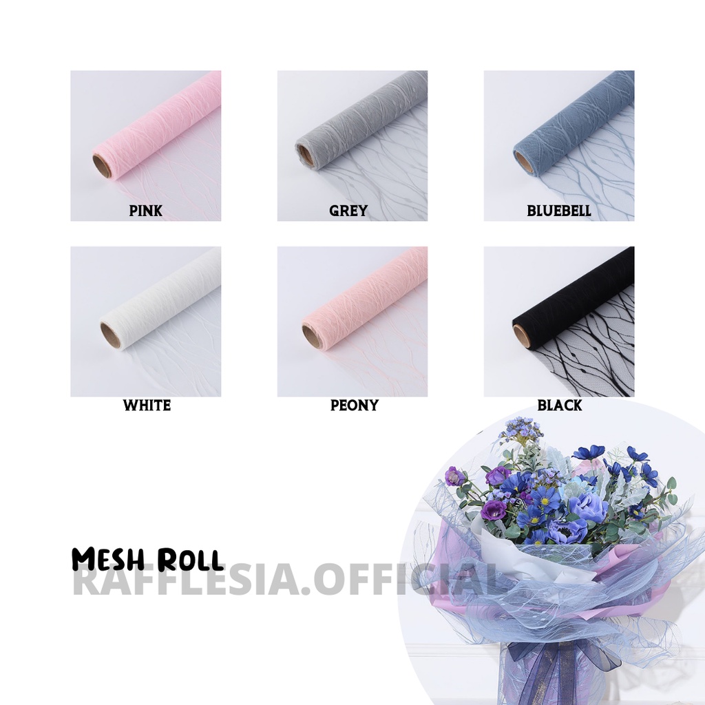 Korean Motif Flower Wrapping Paper / Mesh Roll / Florist Flower Bouquet ...