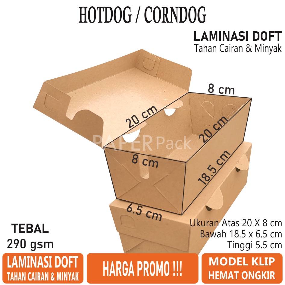 Corn Dog Boxes Hot Dog Craft Chocolate Laminated Sausage Food Boxes ...