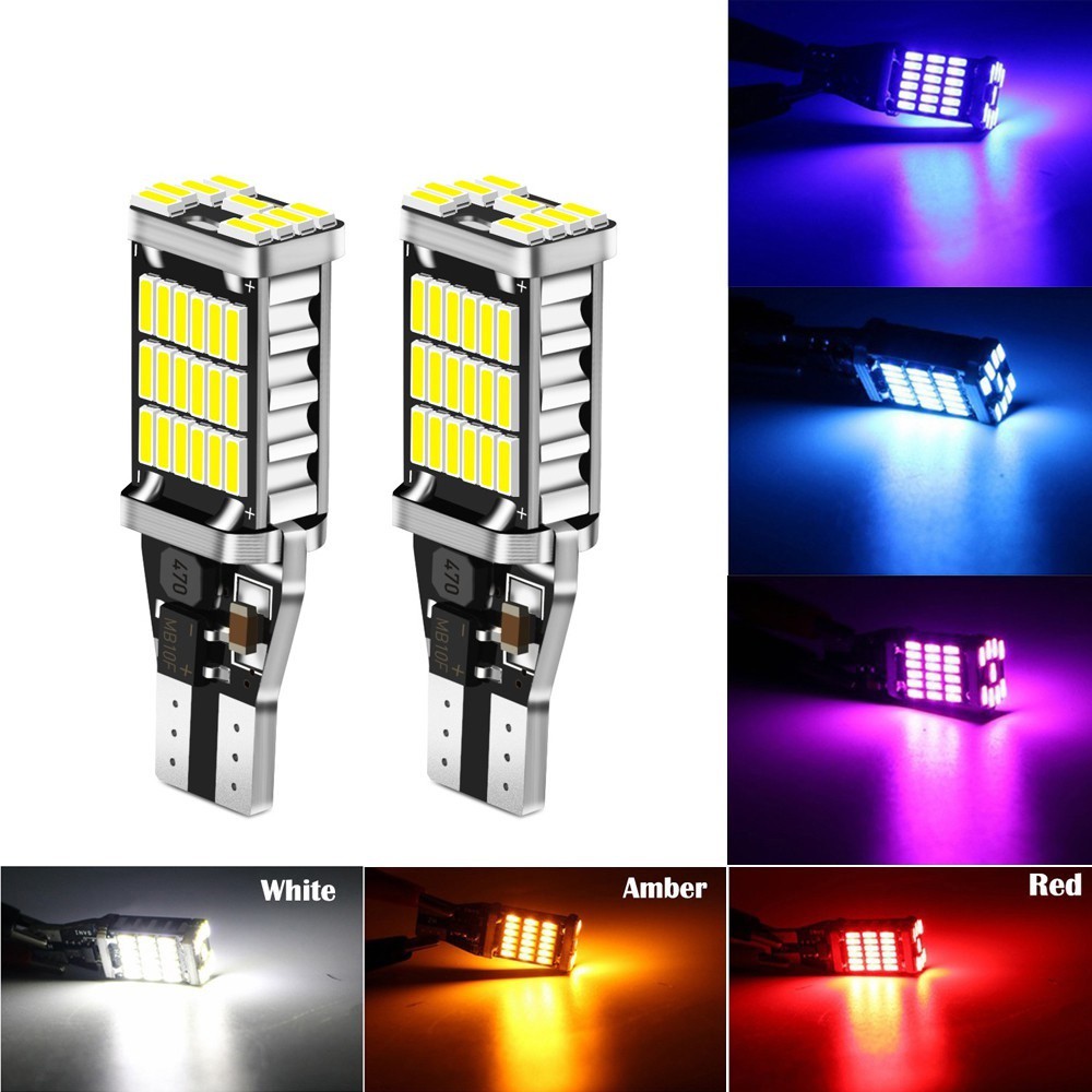 T15 led Canbus T10 LED W16W 920 921 912 LED 4014 45 chips Reverse Light ...