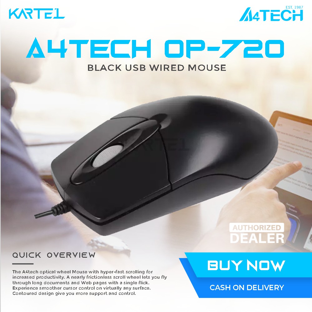 A4Tech OP-330 & OP-720 Optical USB Mouse (Black) Brand New and Original ...