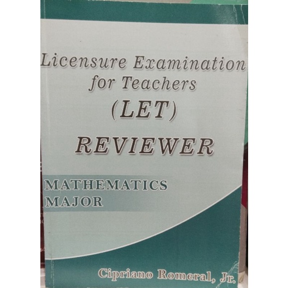 LET REVIEWER MATHEMATICS MAJOR | Shopee Philippines