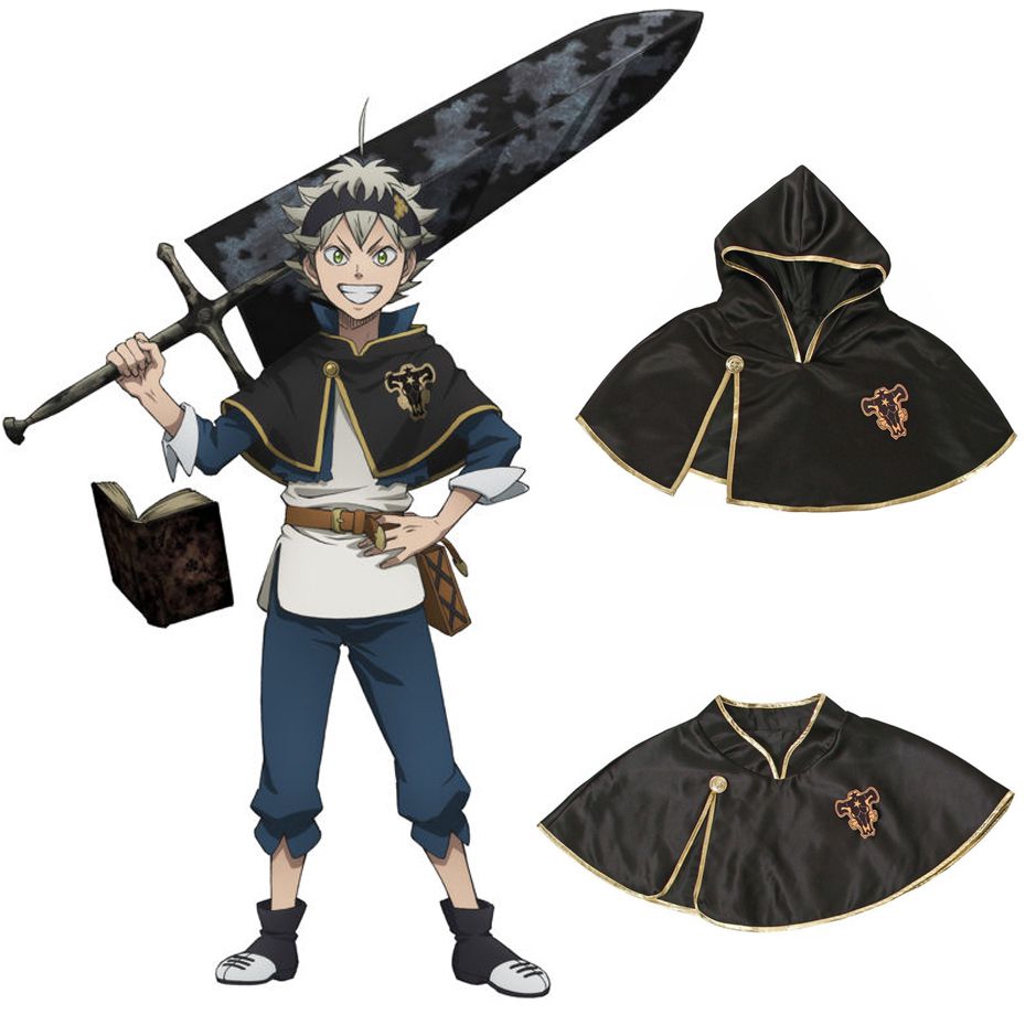Asta Cloak Black Clover Outfit Black Bull Short Cape Cosplay Costume ...