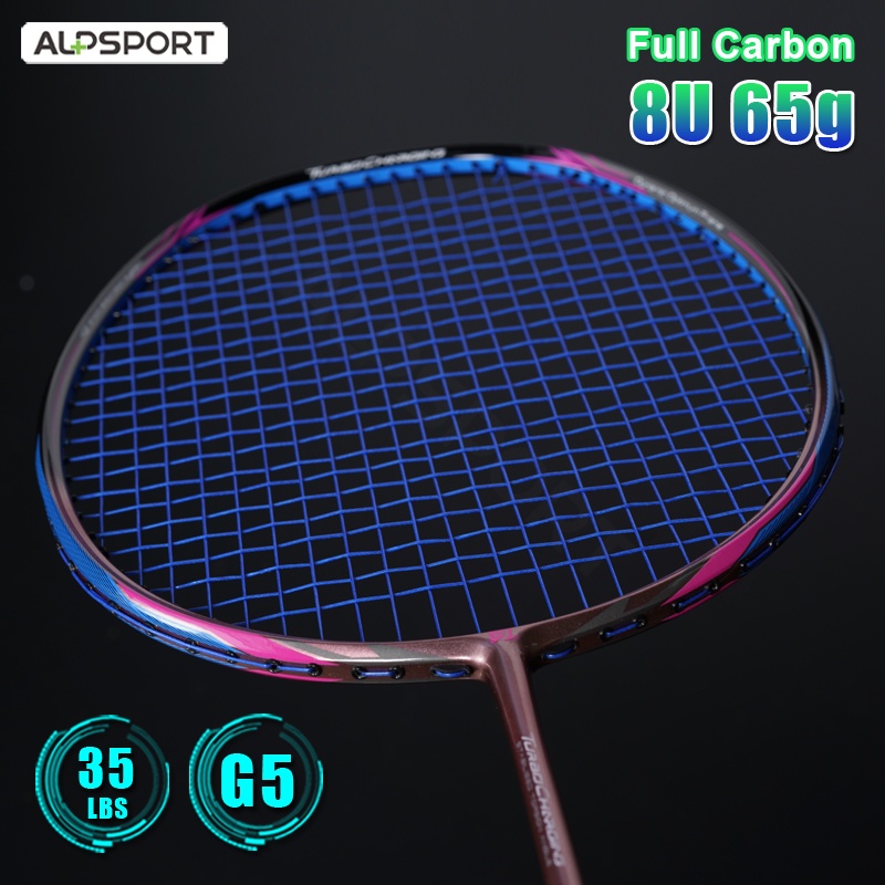 Alpsport Bbq 8u 65g 35 Lbs Badminton Racket 100% Full Carbon Fiber With ...