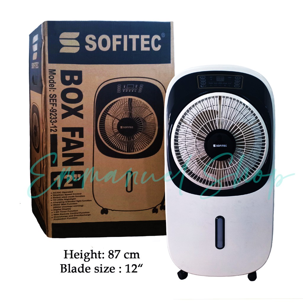 Big Rechargeable Fan Mist Fan Portable Fan Emergency Light Sofitec SEF ...